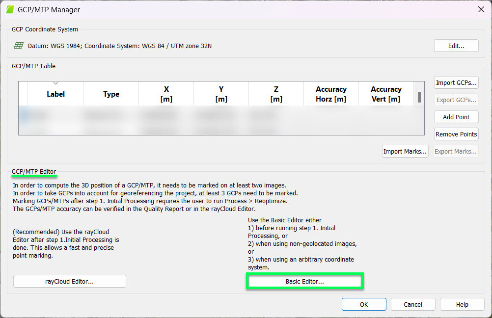 How to add / import GCPs using the Basic GCP/MTP Editor - PIX4Dmapper